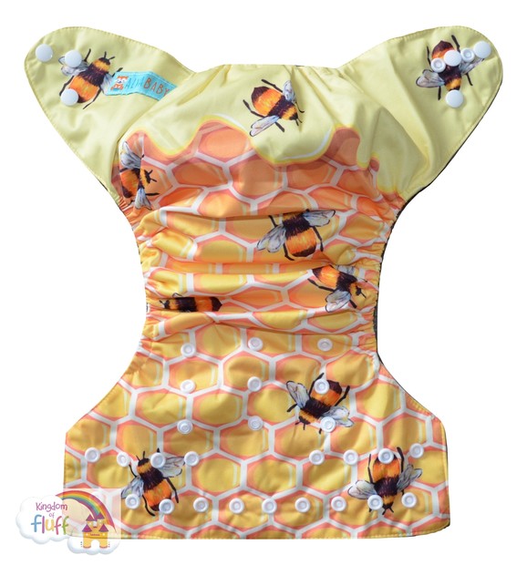 Alva Baby Onesize Nappy: Busy Bees