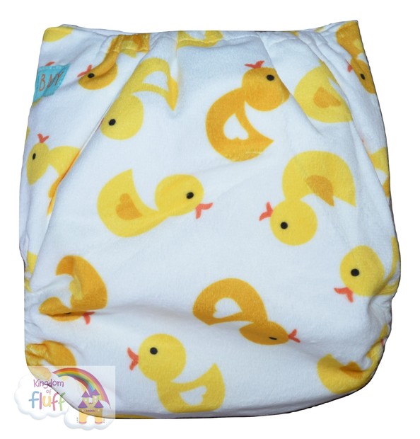 Alva Baby Onesize Nappy: Fluffy Ducks (Plush)