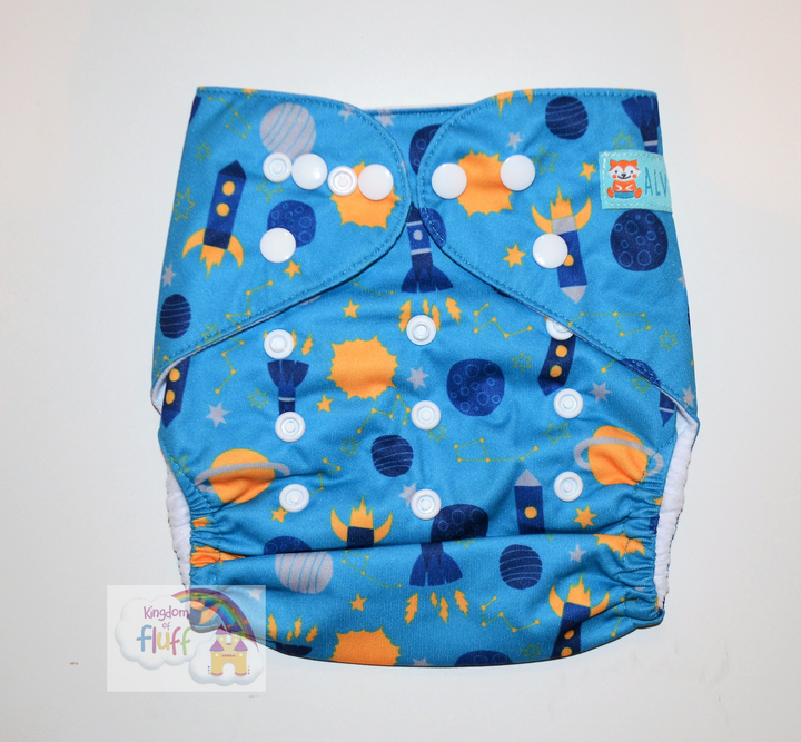 NEW! Alva Baby Onesize Nappy: Rockets