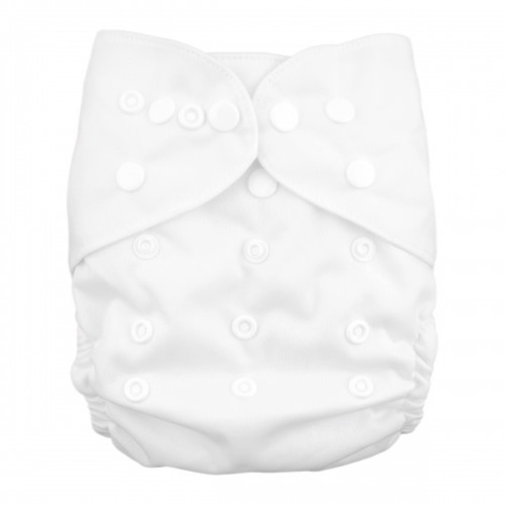 Alva Baby Onesize Nappy Wrap: White