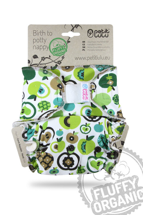 Petit Lulu Maxi Night Nappy Fluffy Organic: Apples