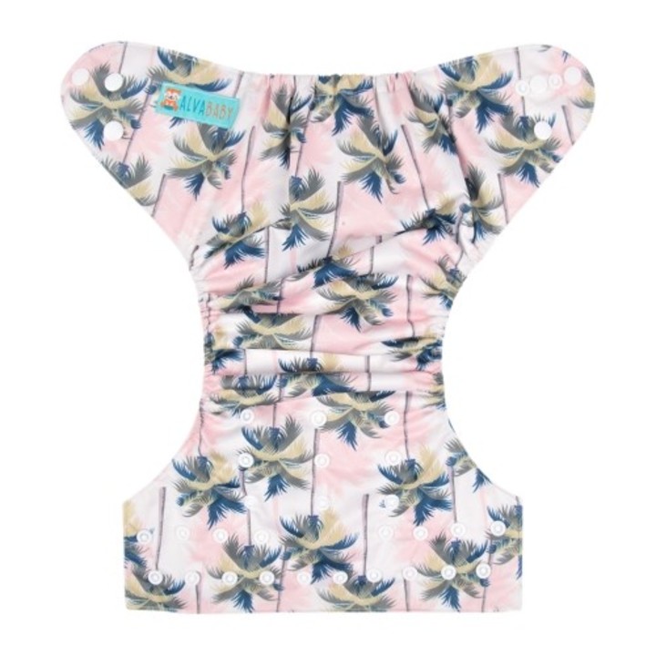Alva Baby Onesize Nappy: Palm Trees