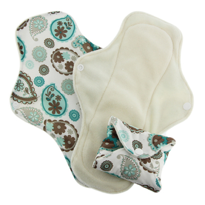 30% OFF! Pink Daisy Feminine Pads: Organic Cotton: Paisley